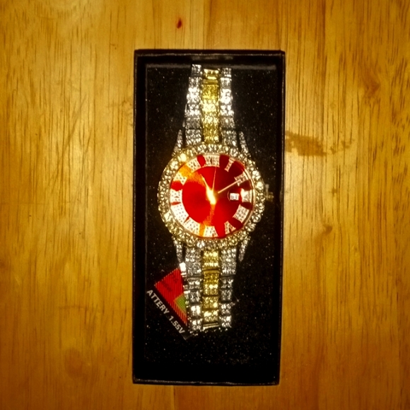 Accessories | Mens Blinged Out Fashion Watch | Poshmark